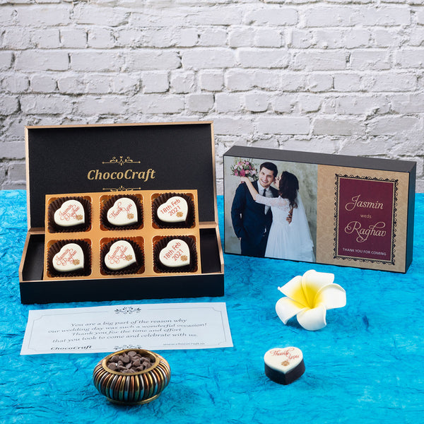 Wedding Return Gifts - 6 Chocolate Box - All Printed Chocolate (Sample ...